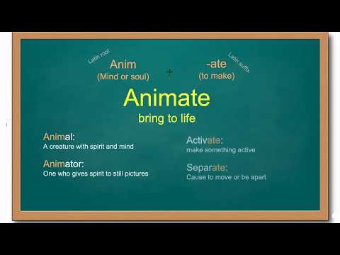 Root words animate: Anim + ate