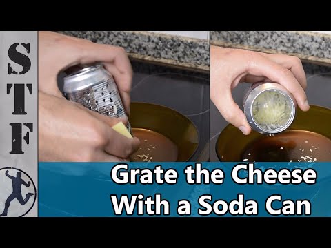 Grate the Cheese With a Soda Can | Life Hacks
