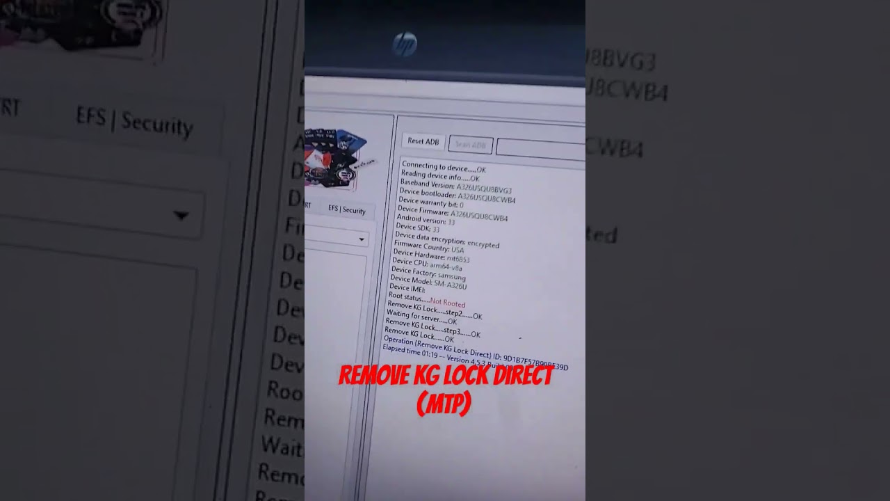 All samsung remove KG lock & MDM direct (MTP) by Eft-pro