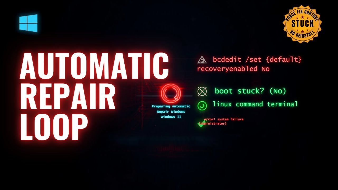 Fix Windows 11 Automatic Repair Loop (Preparing Automatic Repair)