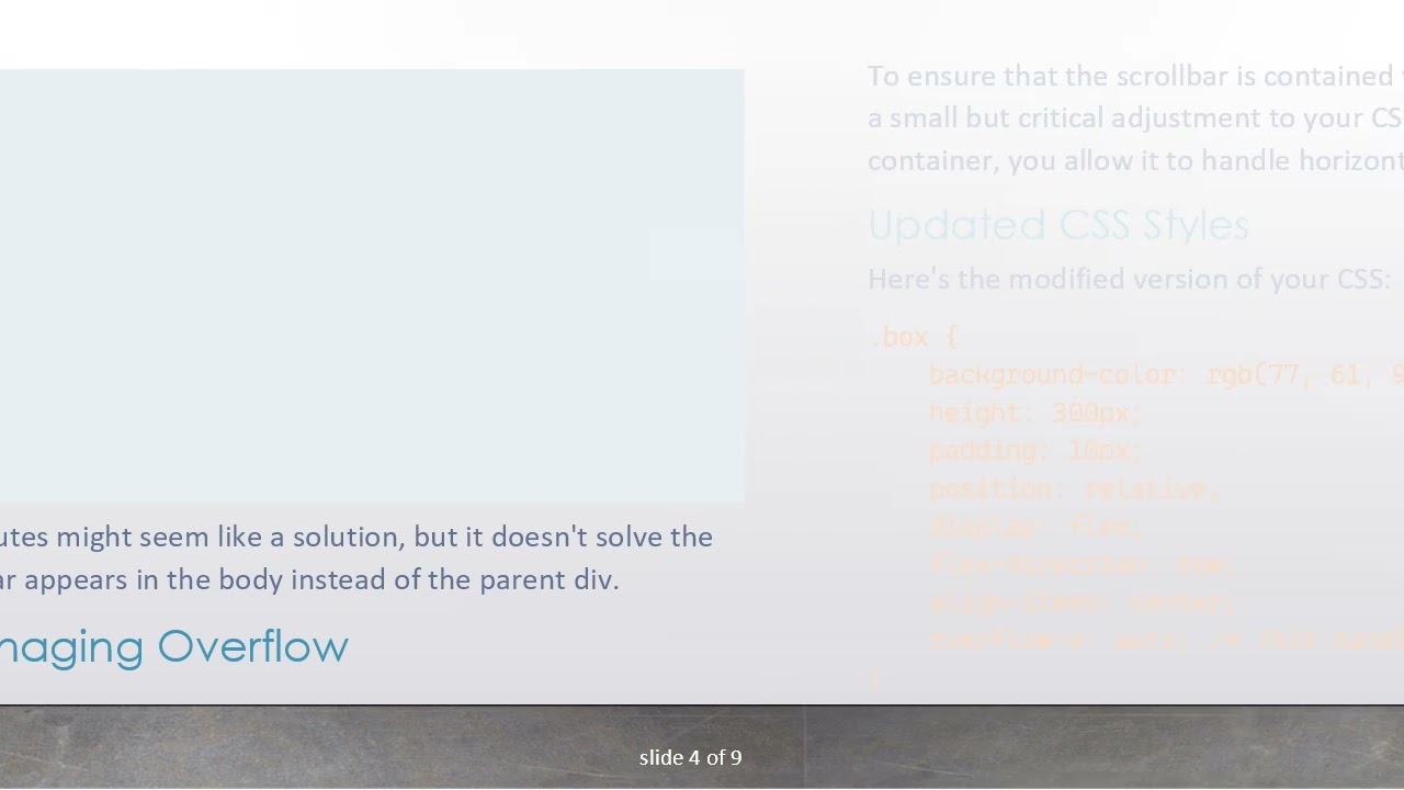 Fixing the Overflow-X Issue: Containing Scrollbars in Your Parent Div