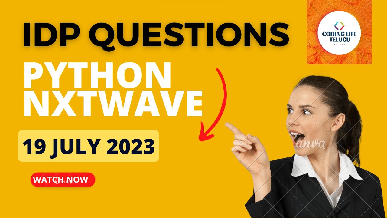 Python IDP Questions || CCBP || Nxtwave || How to crack IDP #python #codingpractice