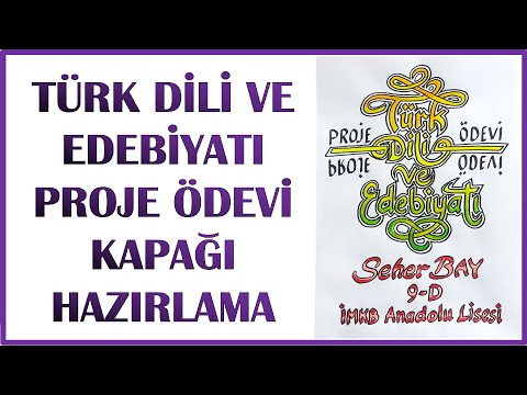 Türk Dili ve Edebiyatı Proje Ödevi Kapağı – Beyaz Zemin