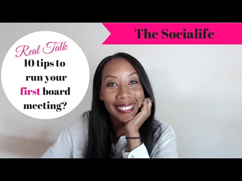 Starting A Nonprofit | How To Run A Board Meeting