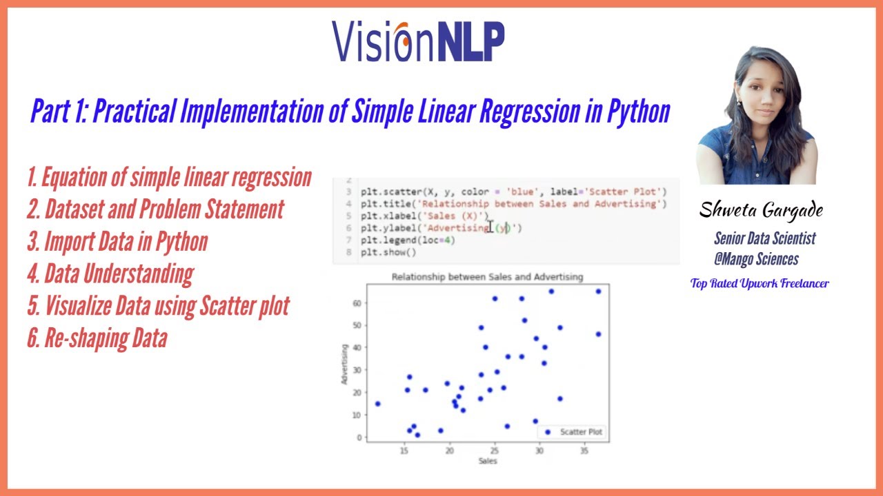 Part 1: Practical Implementation of Simple Linear Regression in Python | VisionNLP