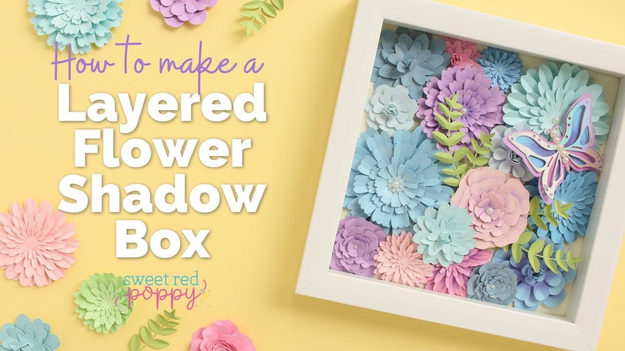Layered Paper Flower Shadow Box