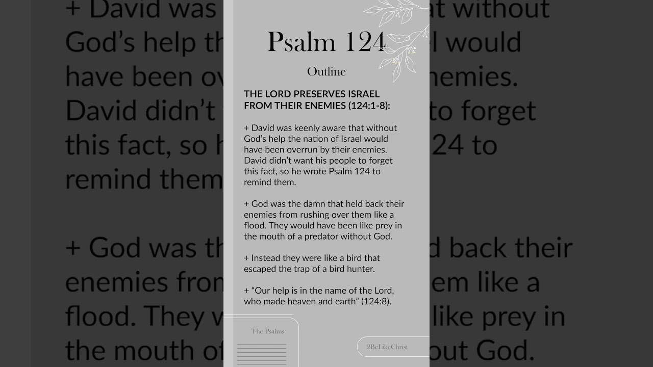 Psalm 124 Explained in 1 Minute... #biblestudy #quickfixes  #psalms  #easybiblestudy