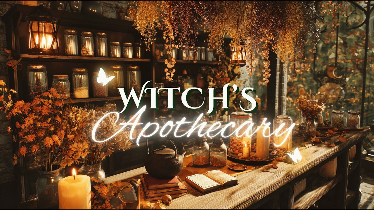 (NO MID-ROLL ADS) Cozy Autumn Witch’s Apothecary | Fantasy Music & Magical Ambience