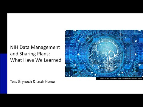NIH Data Management and Sharing Plans: What have we learned