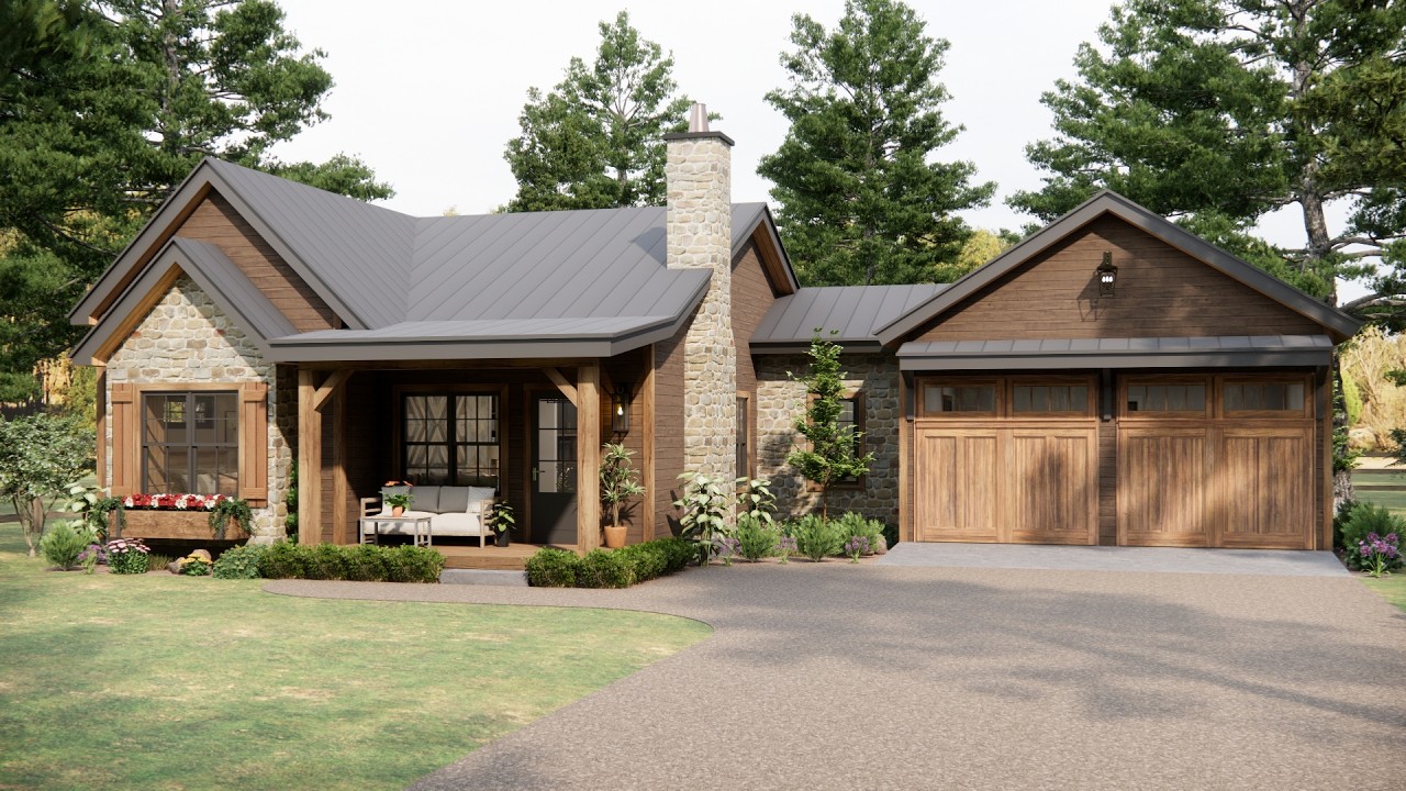 Can't Help But Love This Cozy Rustic Cottage: Small Home Design & Floor Plan Ideas