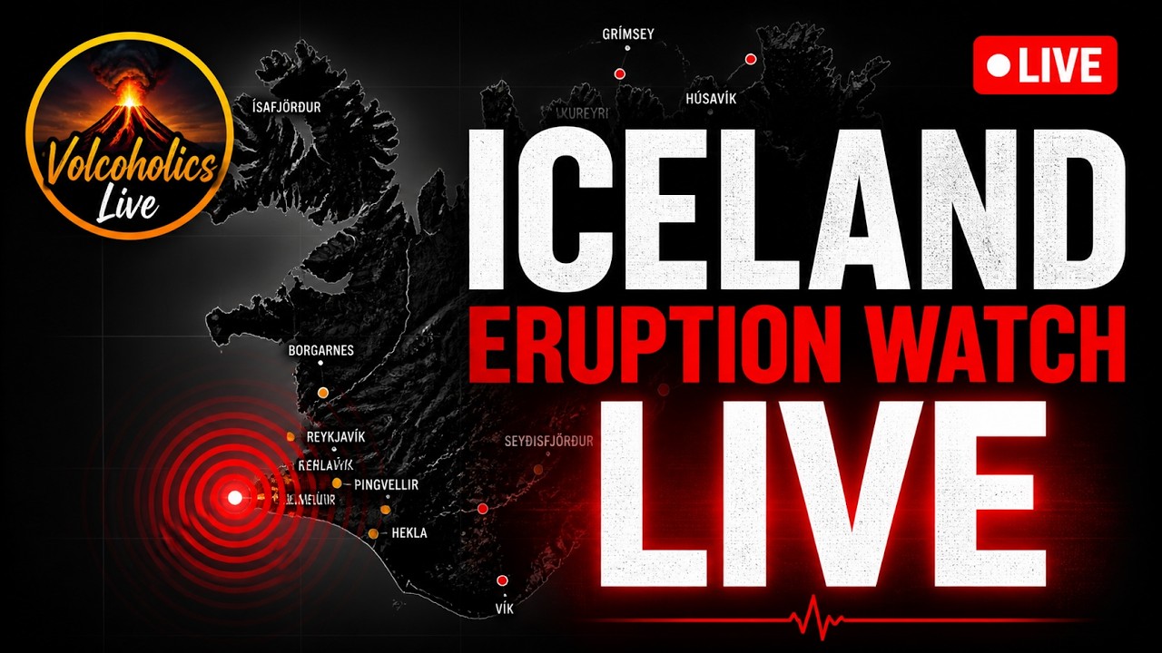 🔴 LIVE 24/7 | Iceland Earthquake Map & Volcano Monitor 🌋 Reykjanes Peninsula | Real-Time Data