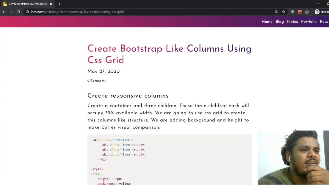 Create bootstrap like columns using css grid