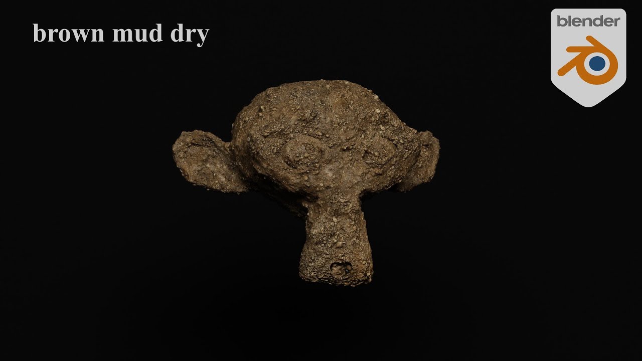 【Blender】brown mud dry (from Poly Haven)