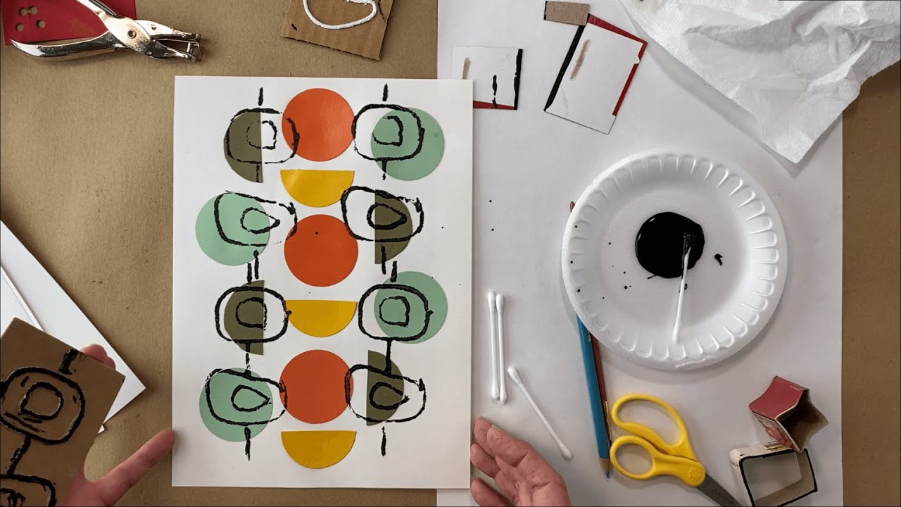 Create a Mid Century Design - Mixed Media Art Class
