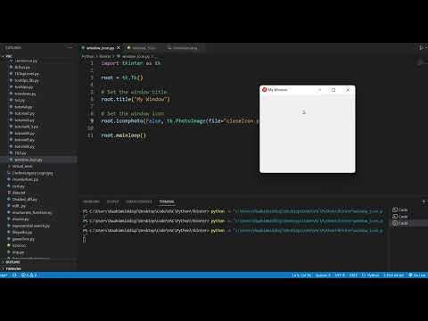 Change Tkinter Window Icon - (Two different Methods!)