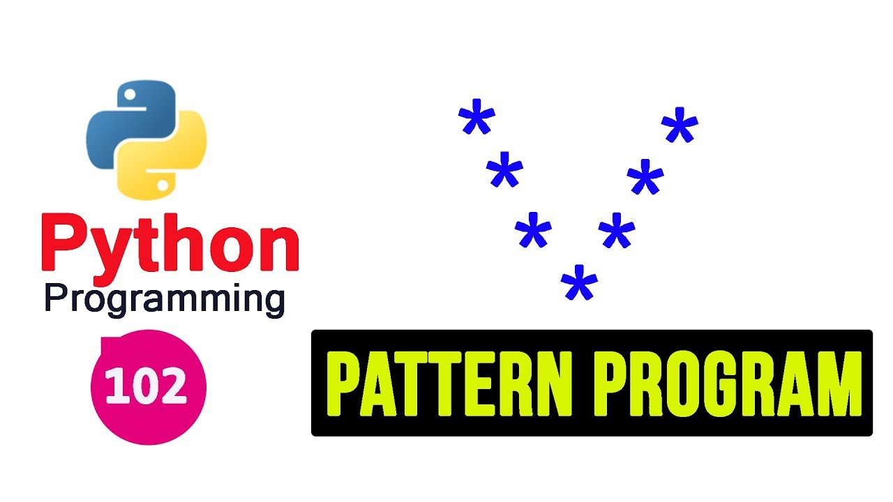Python Pattern Programs - Printing Stars in V Shape