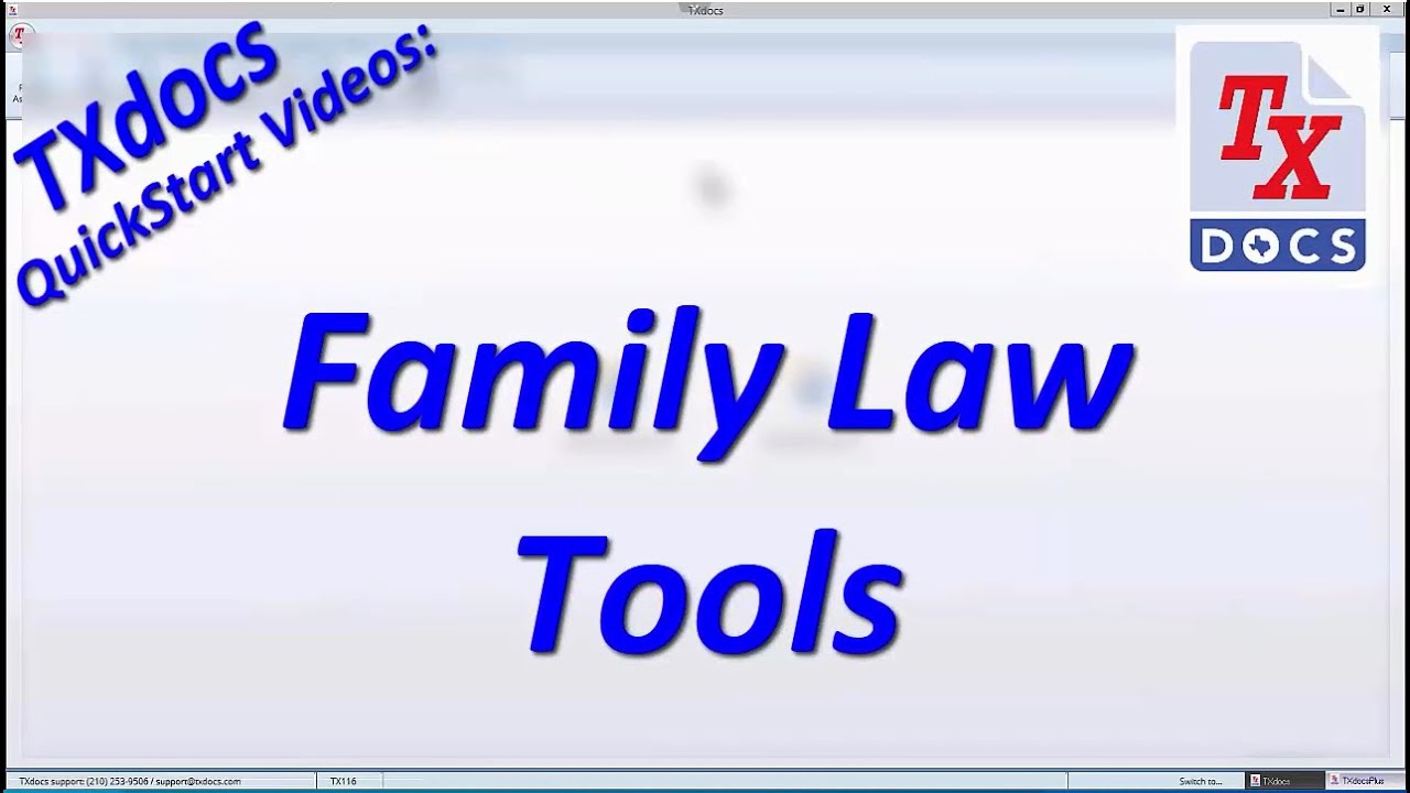 TXdocs Family Law Tools QuickStart
