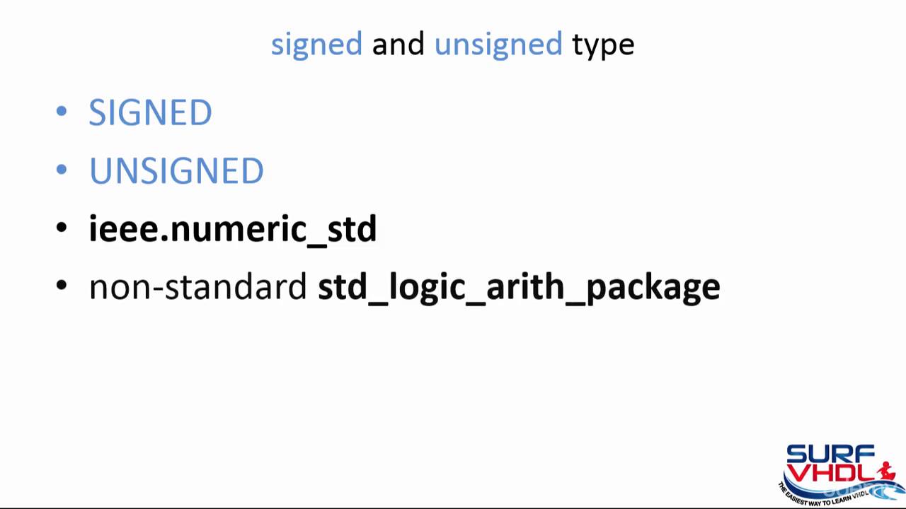 005 18 Signed Unsigned  in vhdl verilog fpga