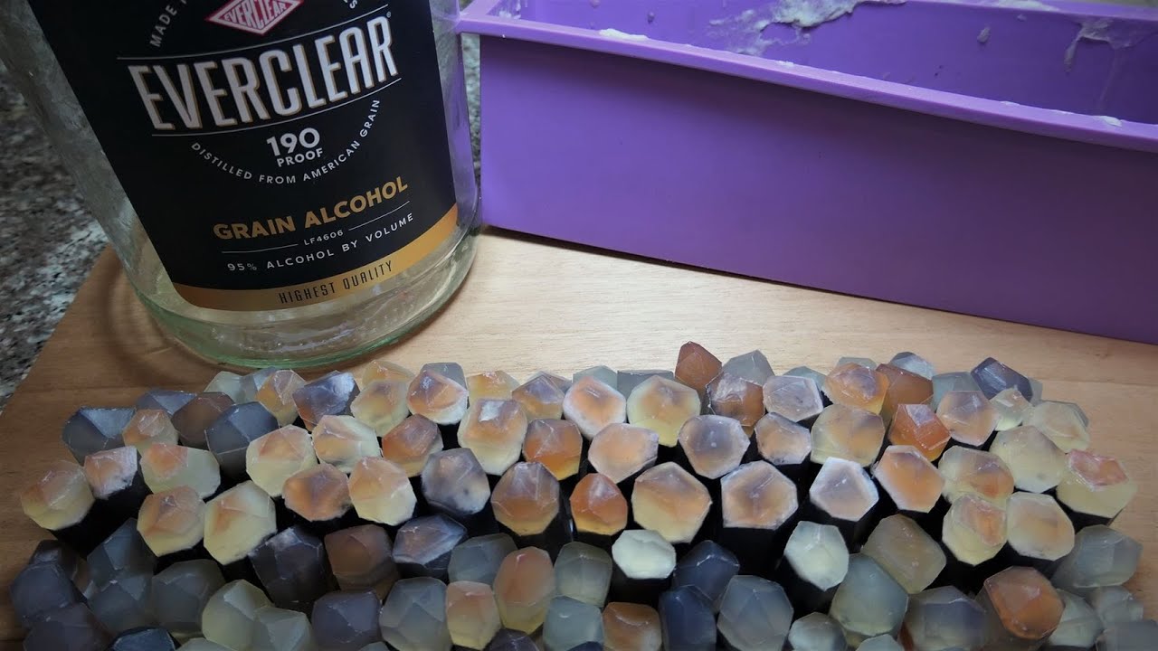 Natural transparent soap base - Part 1 Geode soap crystals Soap challenge January 2021 by Chass WF