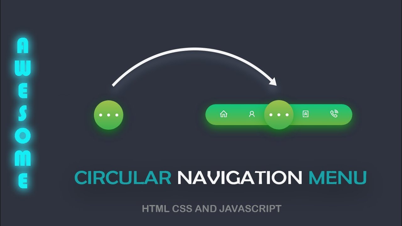Best Circular Navigation Menu using Html CSS & JavaScript  |  Circle Radial Menu