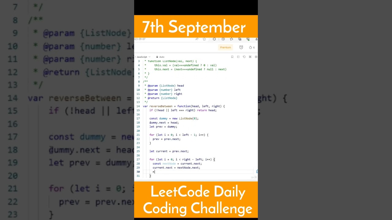 LeetCode Daily Coding Challenge | 7th Sept #javascript #leetcode #dsa