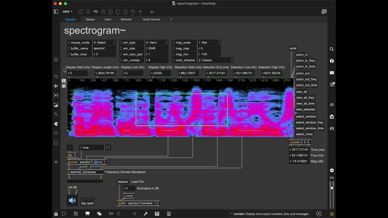 spectrogram~ Feature Overview