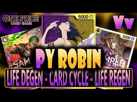 One Piece TCG: Purple/Yellow Nico Robin (OP10) - You Gain Life, Burn Their Life, and Blocker Up
