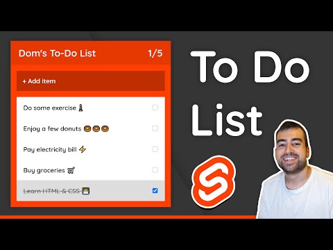 Learn Building a To Do List using Svelte Beginner Svelte Project Tutorial - Mind Luster