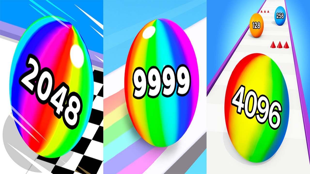 Ball Run 2048 VS Numbers Ball Blend Challenge VS Rolling Ball Run Numbers Game Ep1