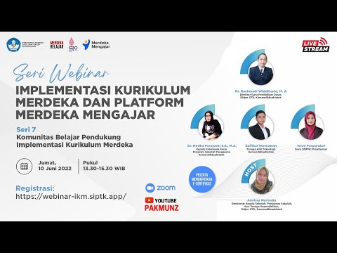🔴 Live - Webinar IKM dan Platform Merdeka Mengajar - Seri 7 : Komunitas Belajar dan Layanan Helpdesk