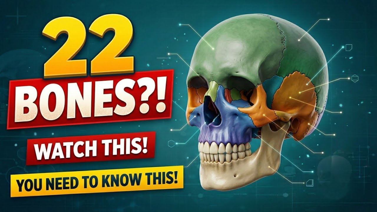 Skull Anatomy Cheat Sheet (22 Bones Explained)
