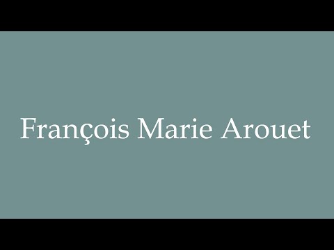 How to Pronounce ''François Marie Arouet'' Correctly in French