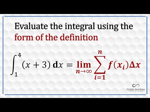 Definite integral using the form of the definition