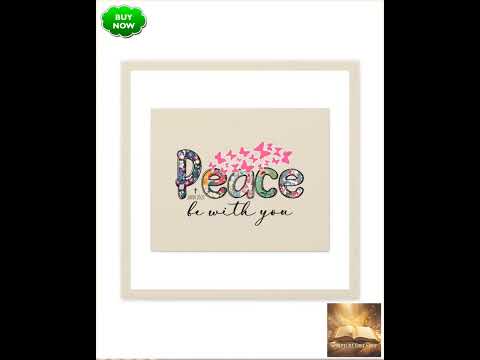Peace Be With You John 20:21 Butterfly Bible Verse Canvas Christian Wall Art Ready to Hang Unframed