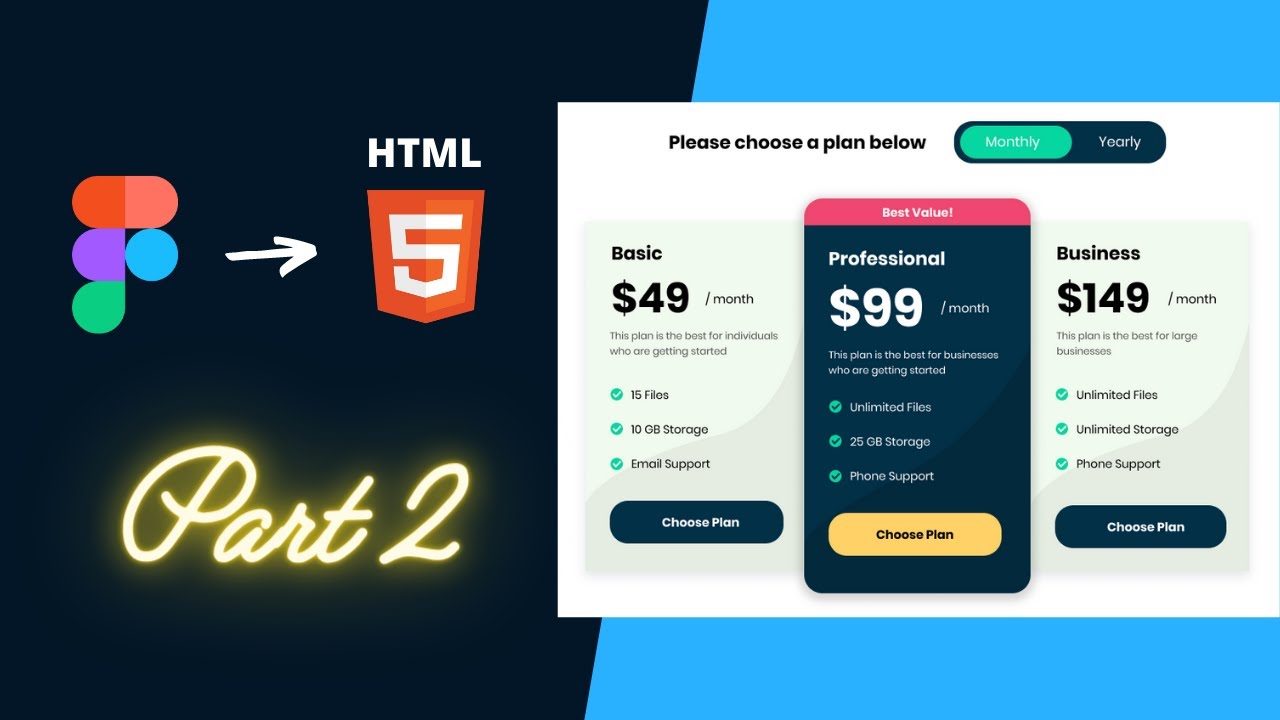 How To Design A Pricing Table | Figma To HTML | Setting Up
