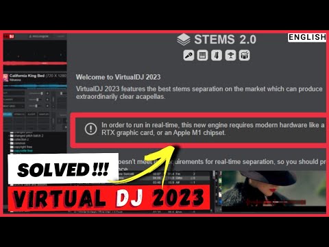 SOLVED! USE Virtual dj 2023 stems 2.0 without upgrading PC