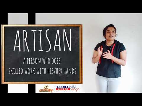 Day 87 | How to say ARTISAN | Meaning | Pronunciation | Example Sentence | Synonyms |A word A day