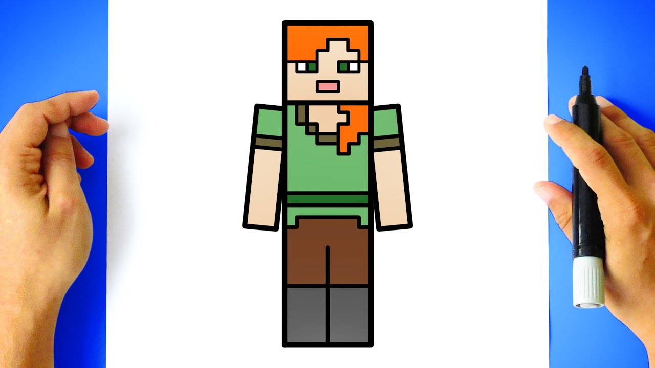 Como DESENHAR a ALEX - Cómo DIBUJAR a ALEX - How to DRAW MINECRAFT Characters