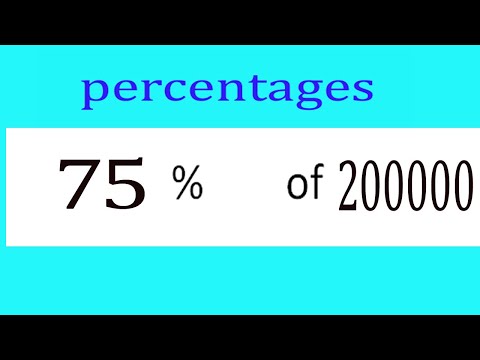 Percentages 75 Percentage(%) of 200000