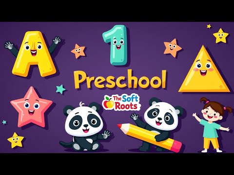 Preschool Learning activities for 3 year olds at home | Learn ABC Phonics Shapes Numbers Colors 🌈