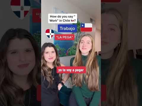 How do you say work (trabajo) en chile 🇨🇱? #foryou #dominican #chile #learning #spanish #trending