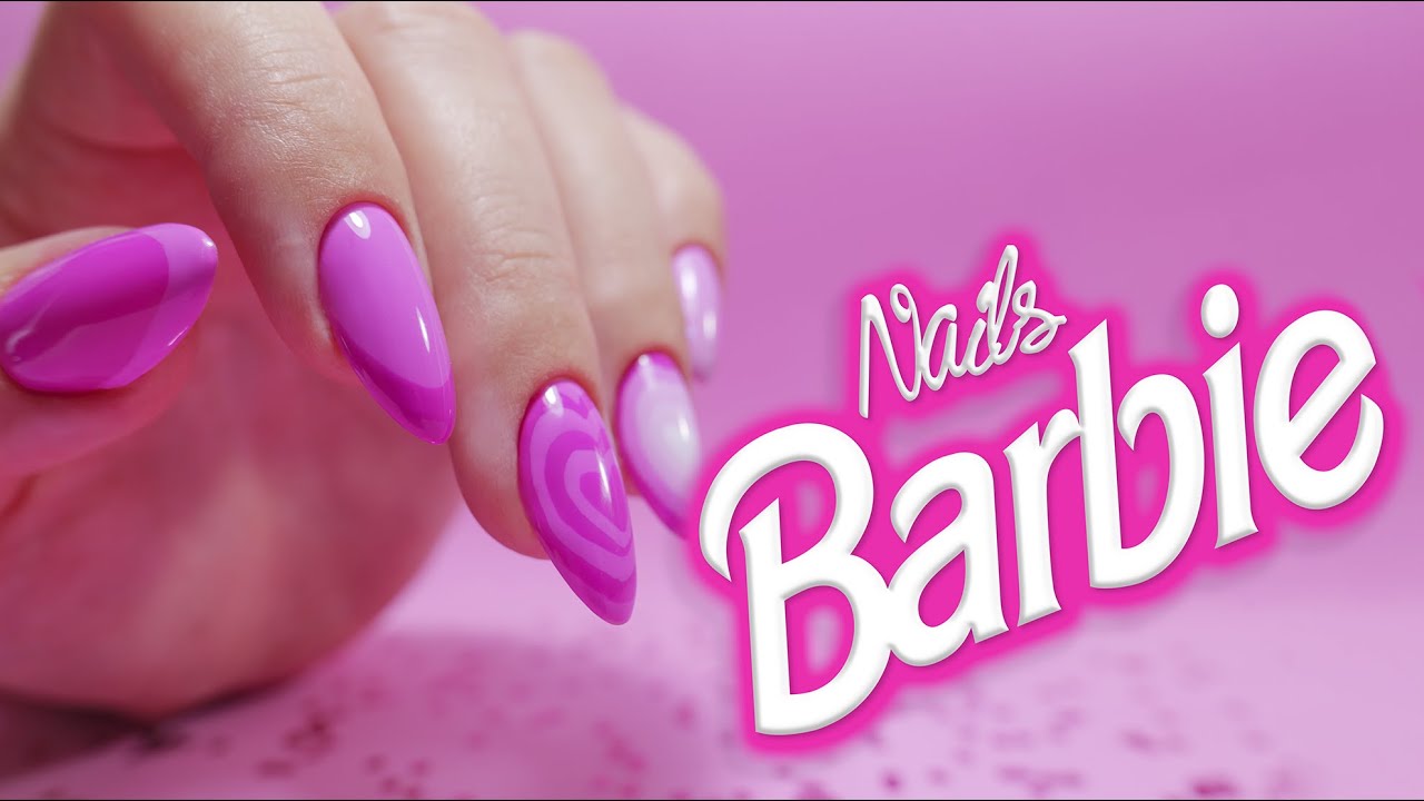 BARBIE vibes with these pretty pink nails 💅 DIY Barbie Nail Art 💖The Secrets of Pretty Pink Nails