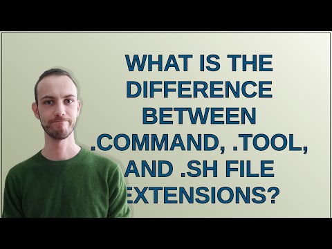 Apple: What is the difference between .command, .tool, and .sh file extensions?
