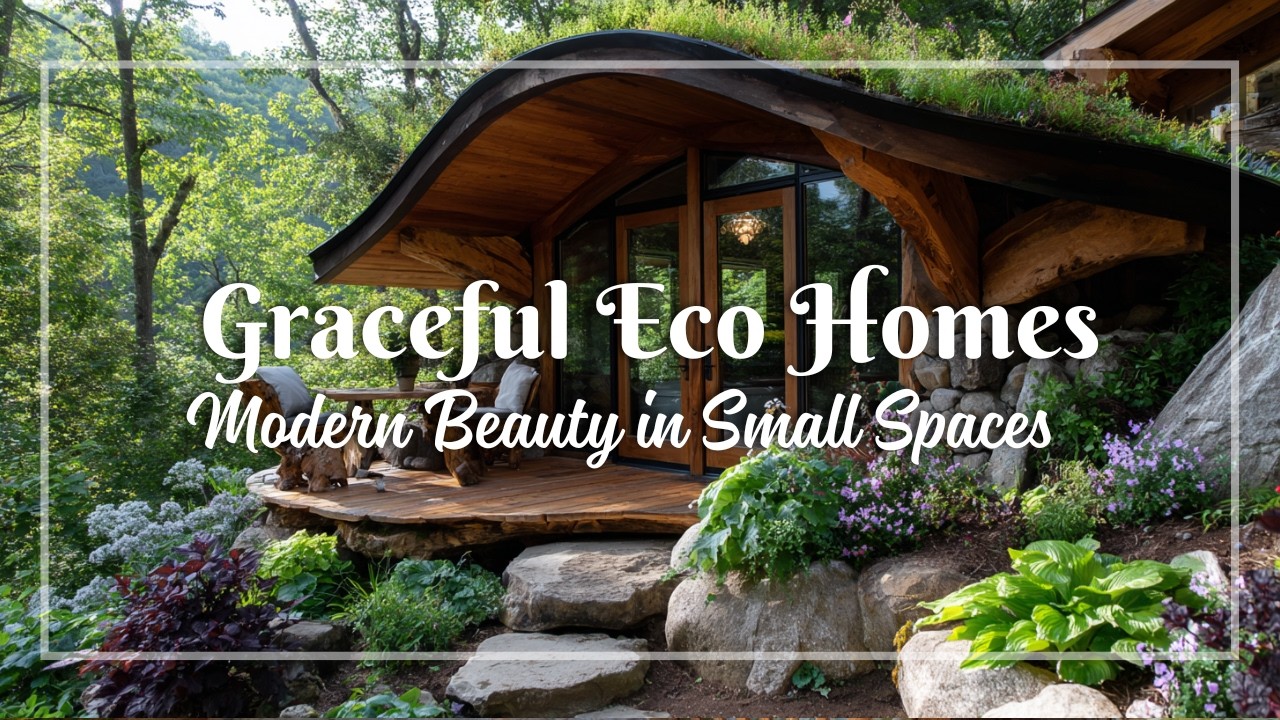 Graceful Small Eco Homes with Elegant Green Roofs and Classy Modern Design