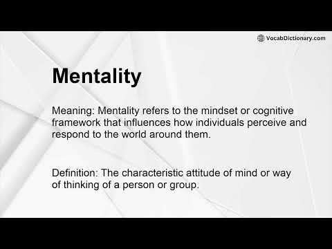Mentality Meaning