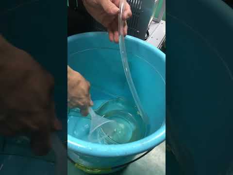 Water input and output from the tank inside diode laser machine.