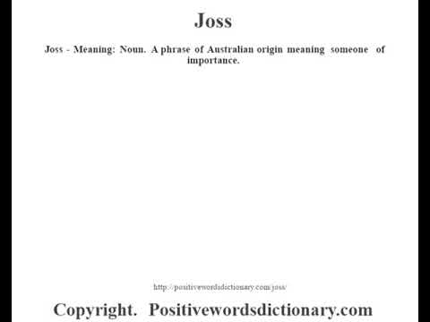 Joss definition | Joss meaning