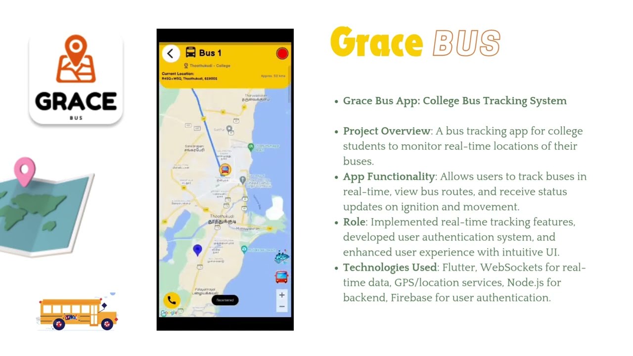 Real-time Bus Tracking App: GRACE BUS | Flutter Project