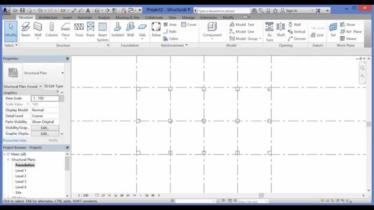 Revit Structure Tutorial for Beginner Part 1