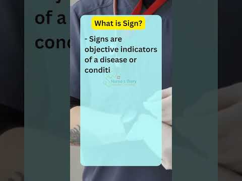 What is a Sign in Medical Terms? | Nursing & Healthcare Explanation #nursing